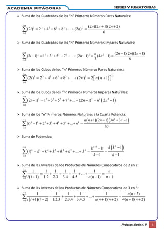 Series y Sumatorias completo | PDF