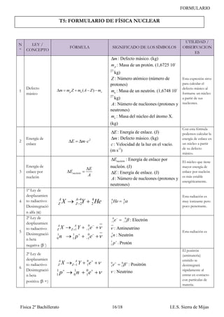Formulario fisica bgu | PDF