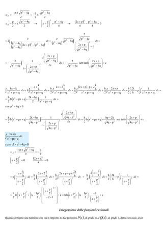 Formulario integrali proprietà e alcuni integrali particolari (mia ...