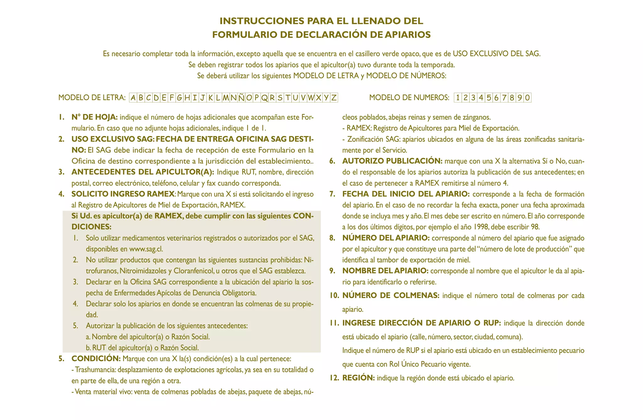 Formulario registro apicultores_declarac_apiarios | PDF