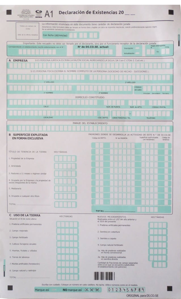 Formularios A1 y A2 | PDF