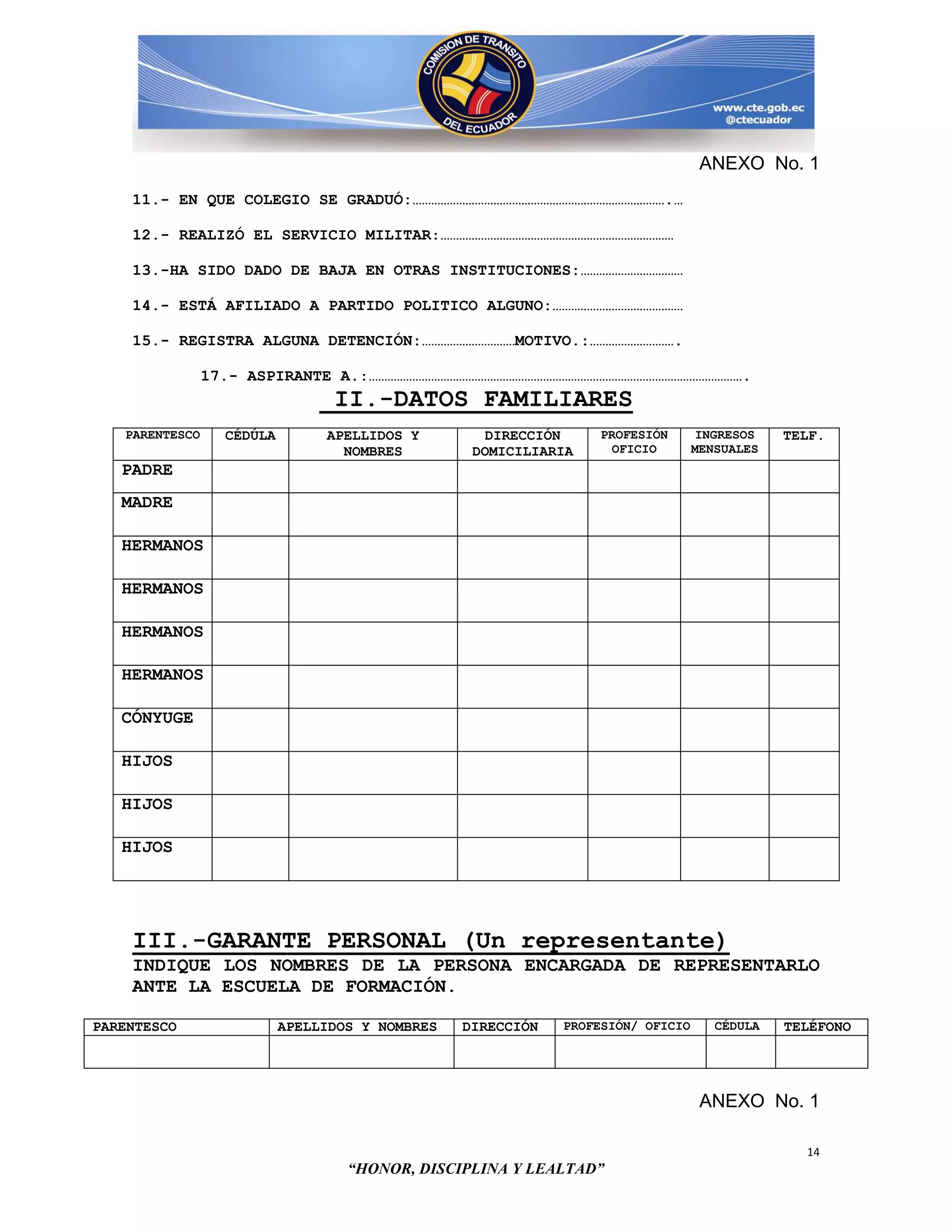 Formularios cte | PDF