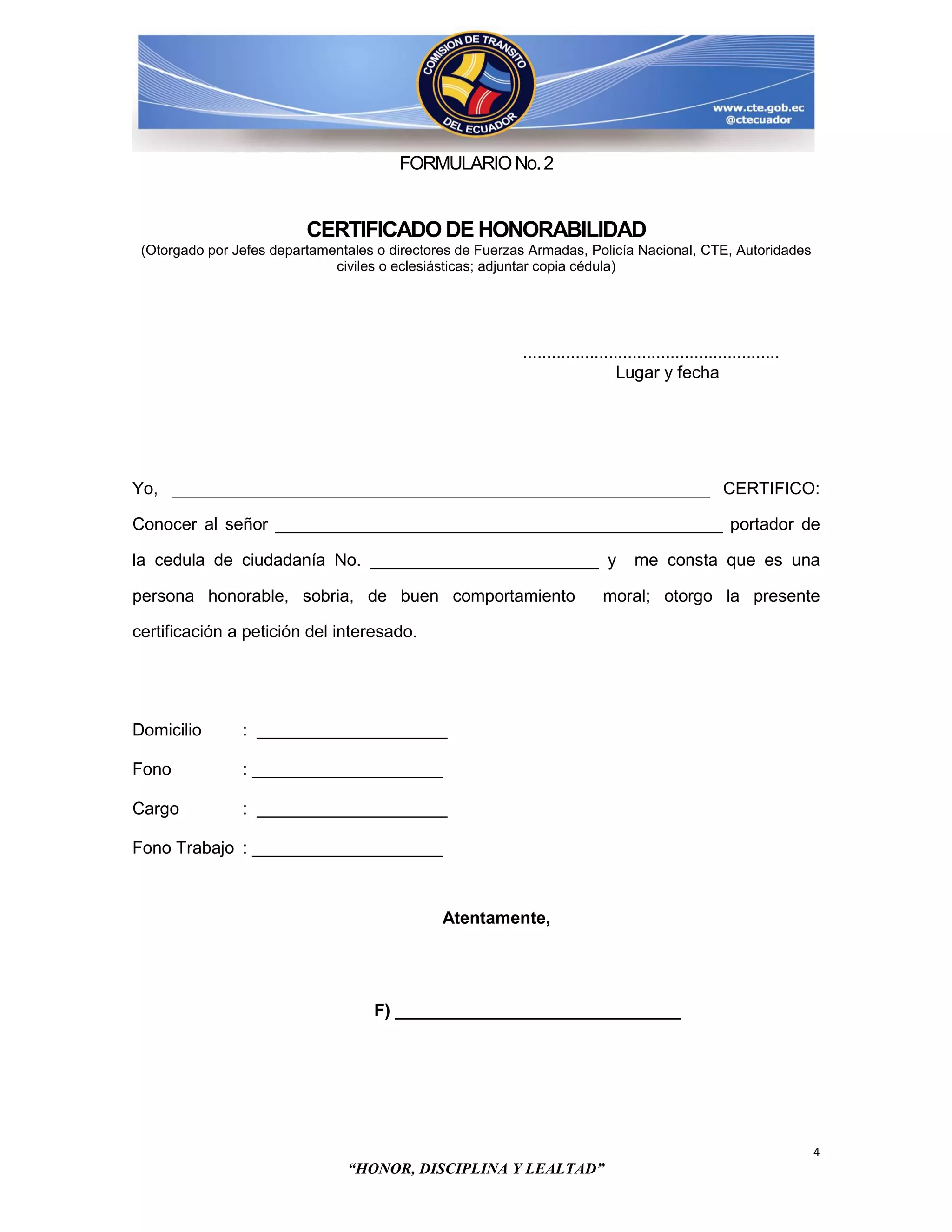 Formularios cte | PDF