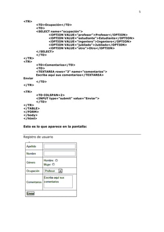 Formularios html | PDF