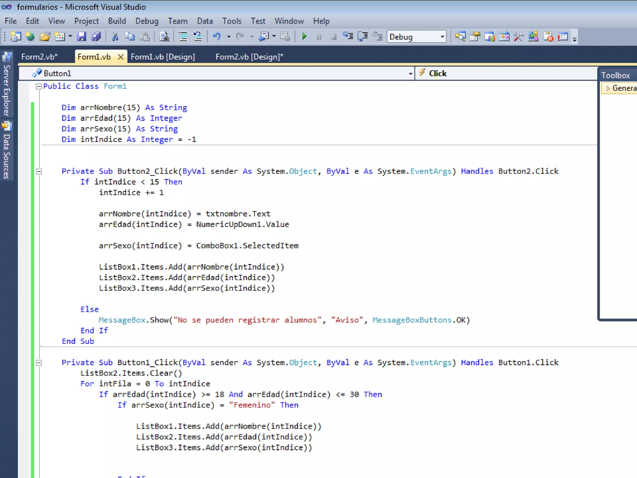 Formularios vb new | PPTX