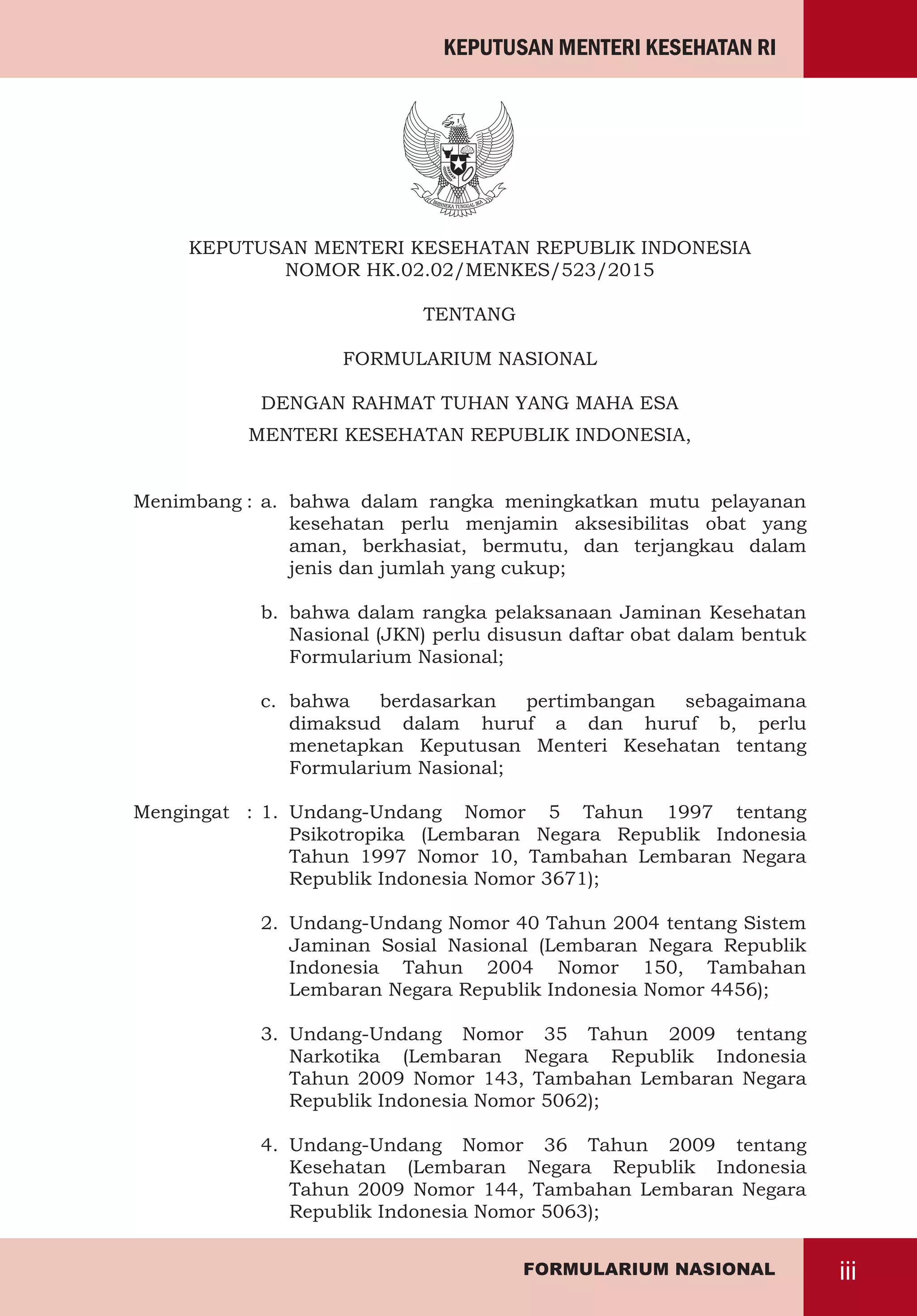 Formularium nasional 2016 | PDF