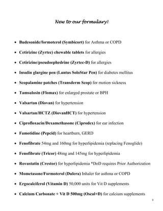 Formulary (updated jul 11) | PDF