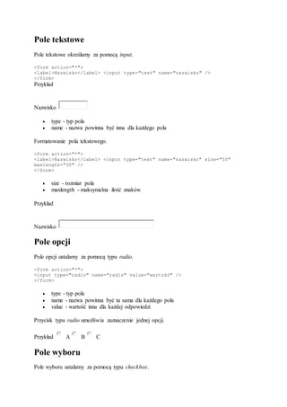 Formularze progstrintzao | PDF
