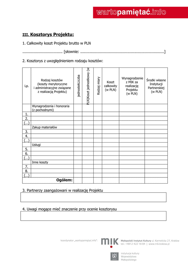 Formularz Projektu Zalacznik Nr 1 1 | PDF