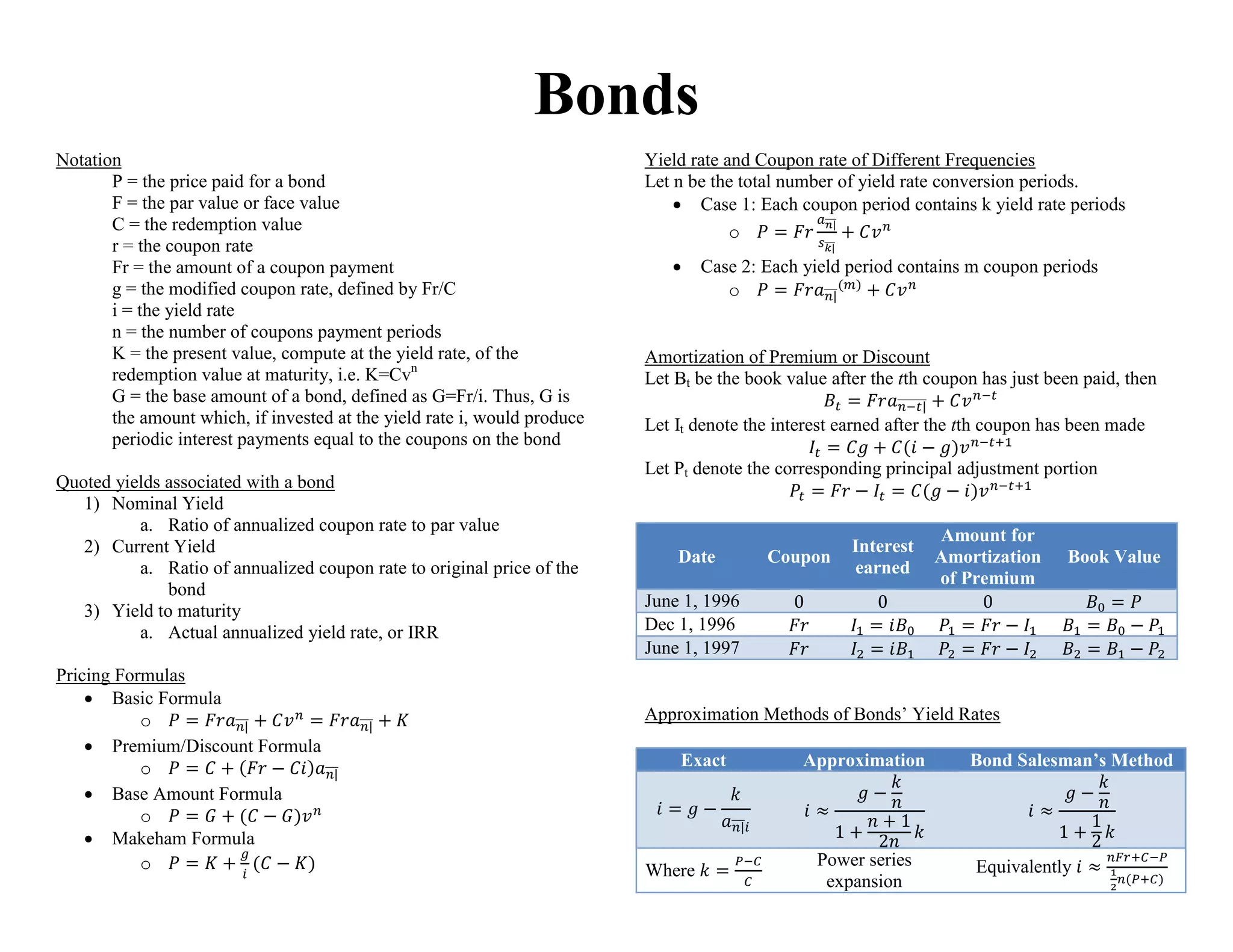 Formulas | PDF