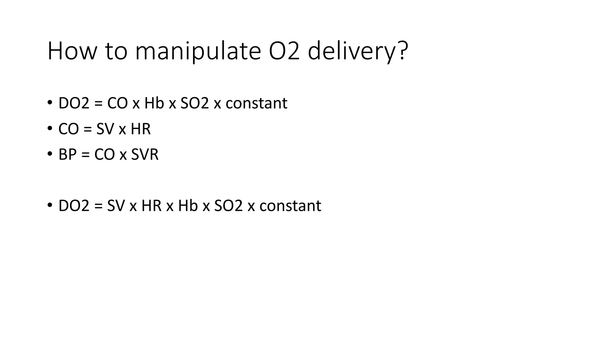Formulas - Physiology and Surgery | PPTX