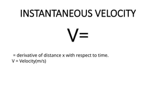 FORMULAS.pptx.FORMULAS FOR VELOCITY, DISTANCE, ETC. | PPTX