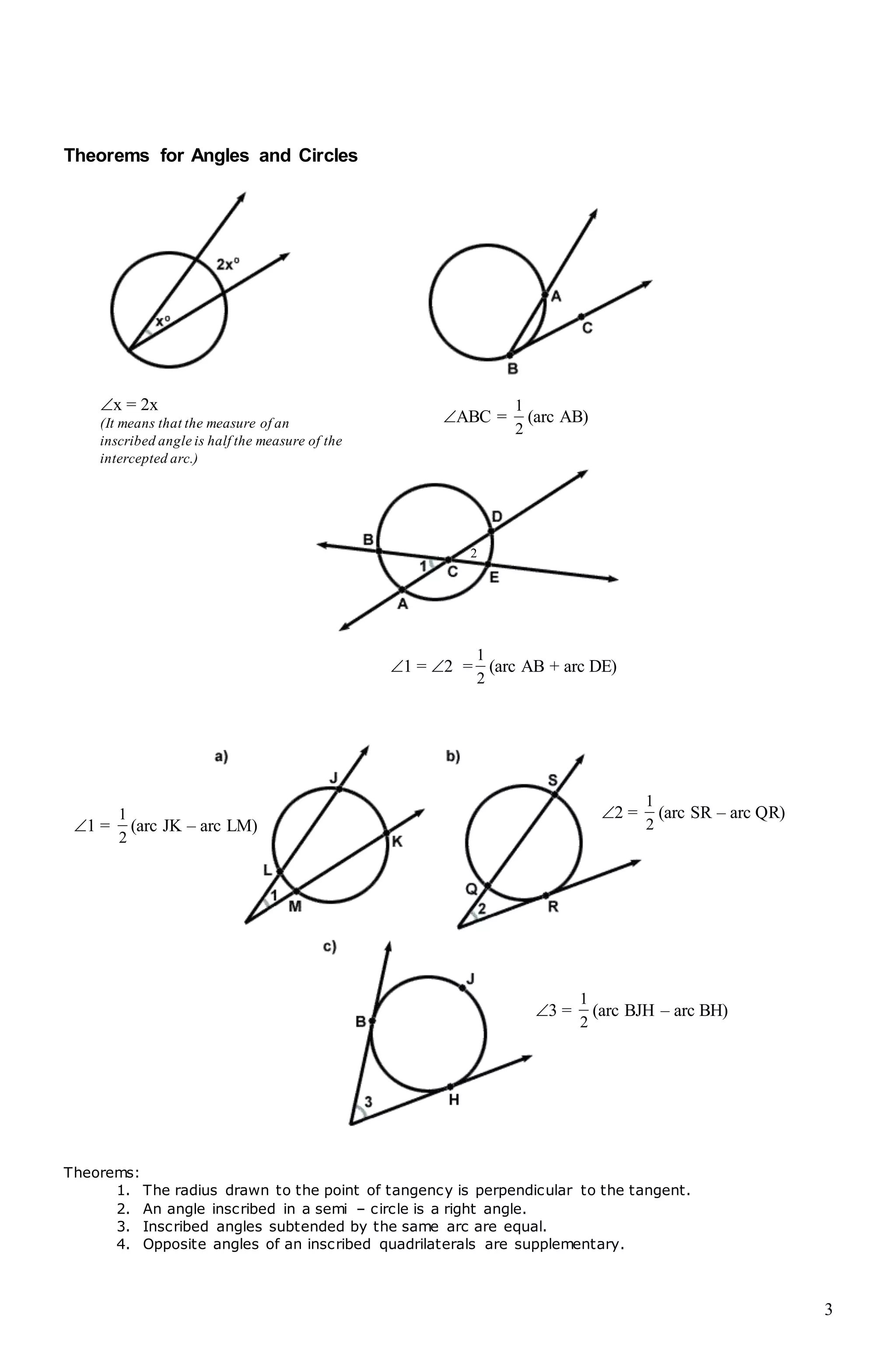 Formulas 2nd year to 4th year | DOC