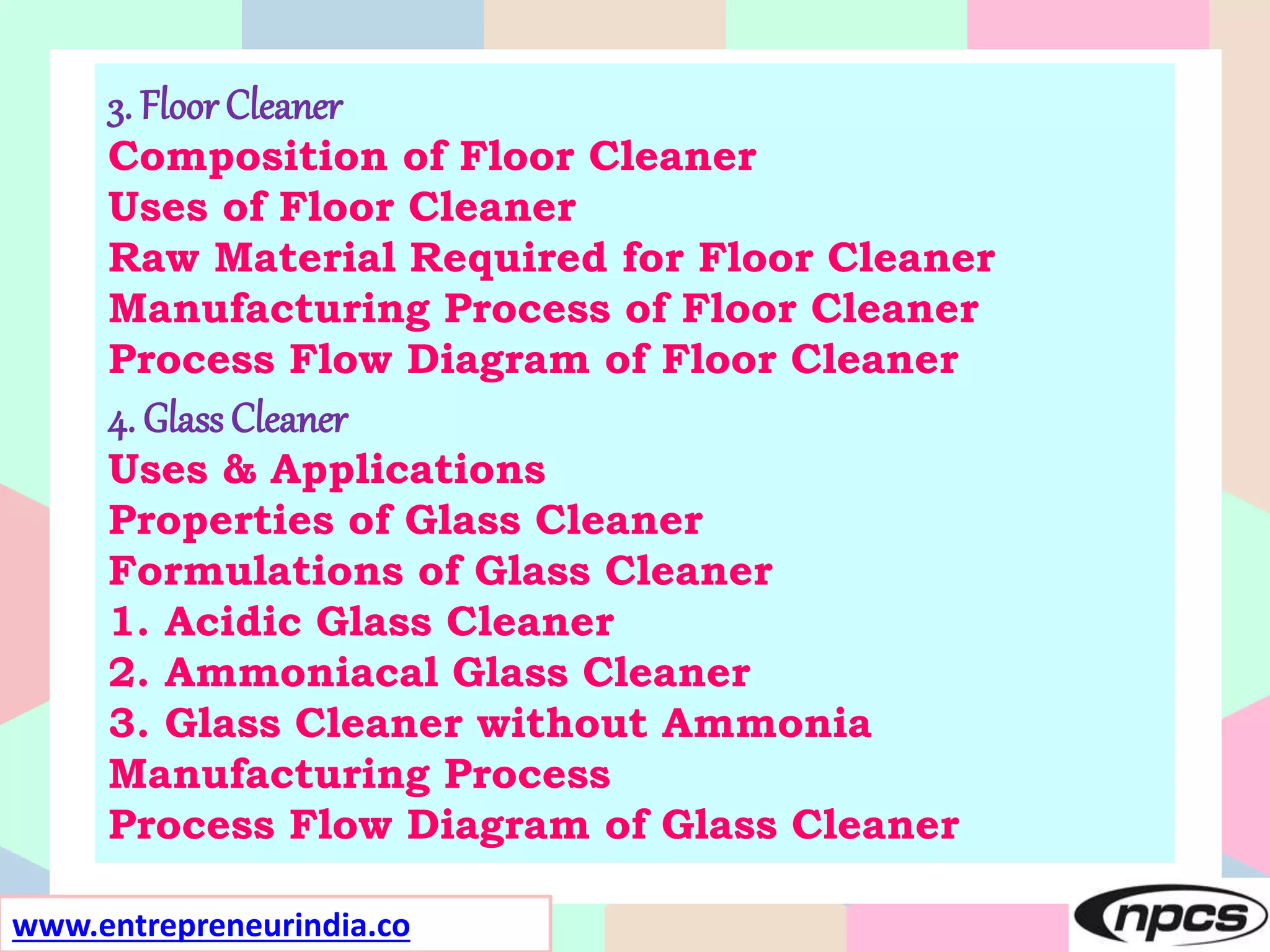 Formulas and Production Process of Surfactants, Disinfectants, Cleaners ...