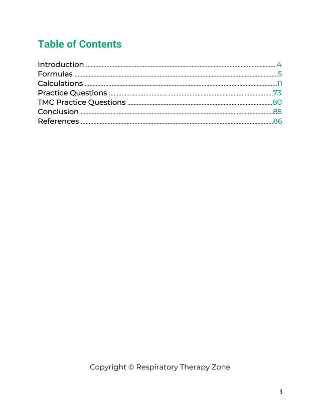 FormulasCalculationsCheatSheetRespiratoryTherapy.pdf | Lung and ...
