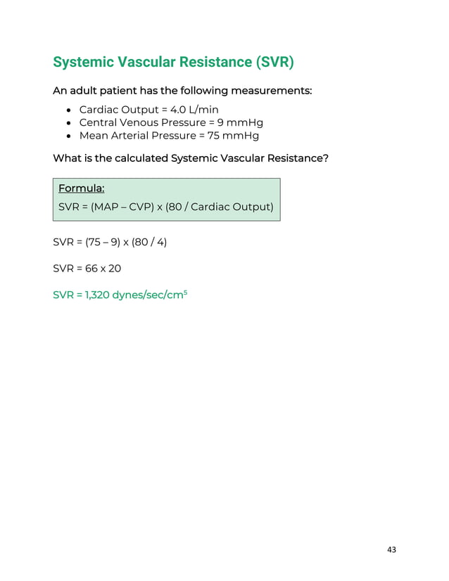 FormulasCalculationsCheatSheetRespiratoryTherapy.pdf | Lung and ...