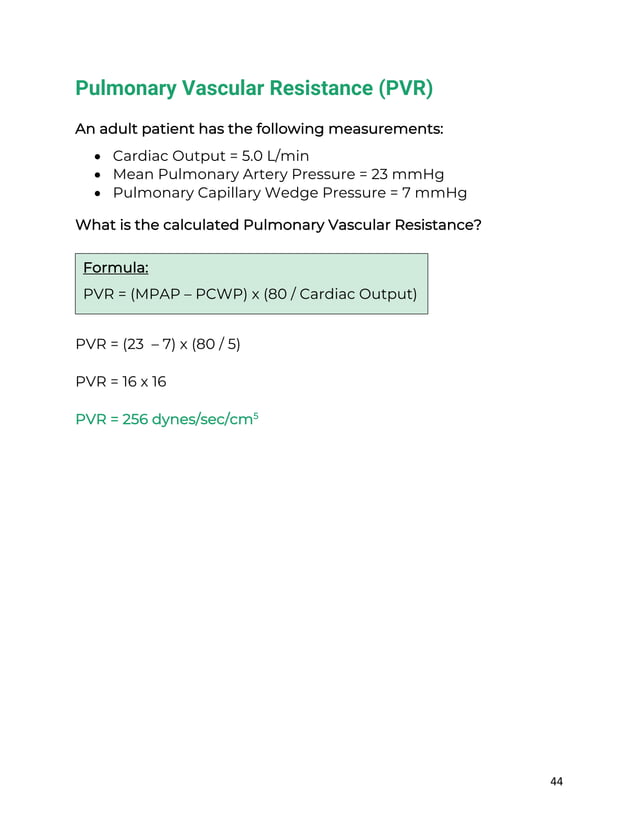 FormulasCalculationsCheatSheetRespiratoryTherapy.pdf | Lung and ...