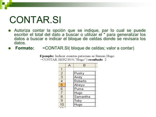 Formulas de excel | PDF