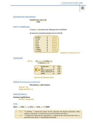 Formulas de utilidad en pediatria 2019 | PDF