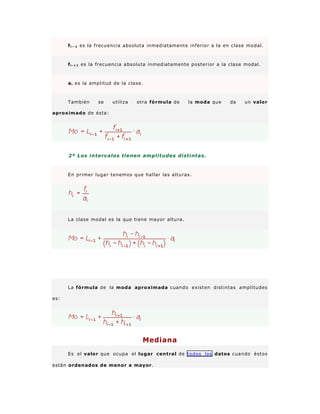 Formulas estadisticas | DOCX