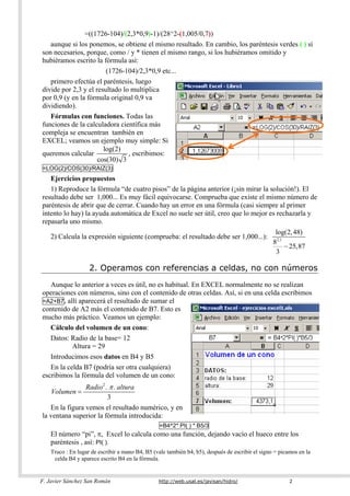 Formulas excel | PDF