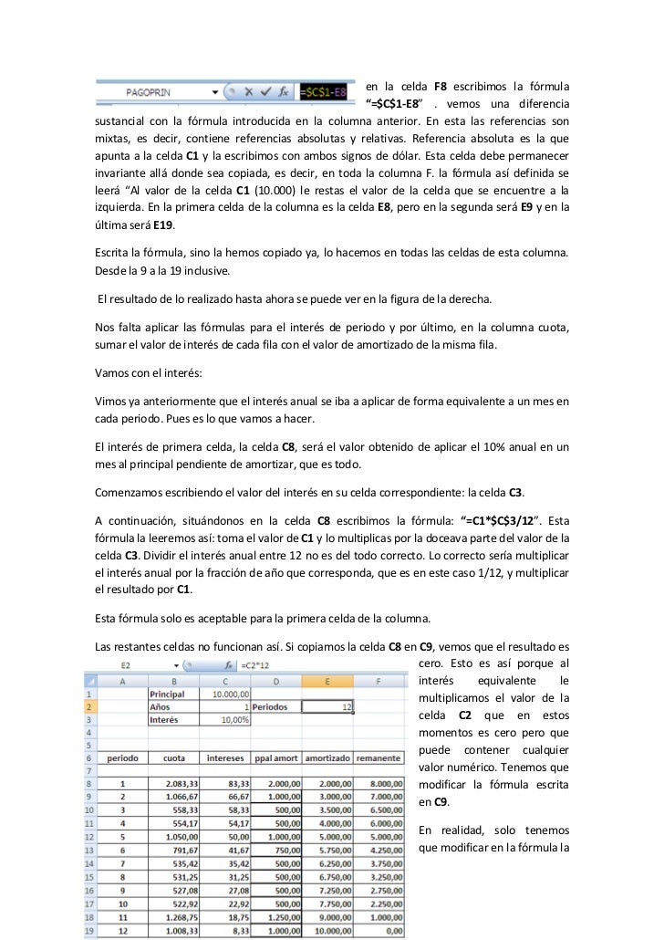 Formulas Financieras Con Excel - tu dinero al momento