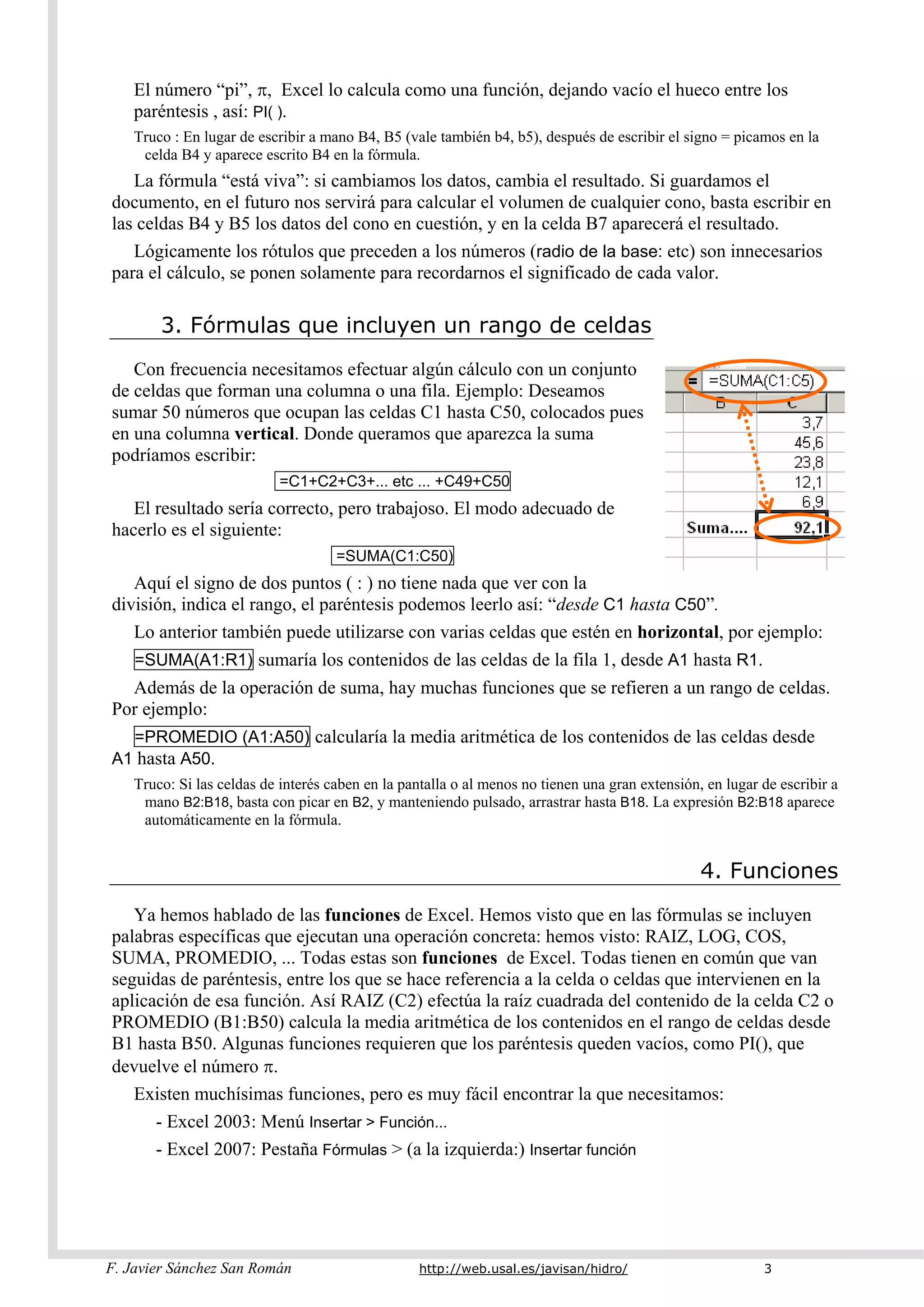 Formulas excel | PDF | Programming Languages | Computing