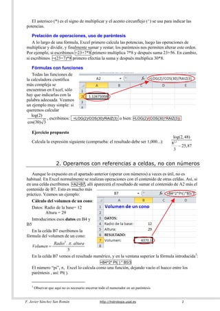 Formulas excel | PDF