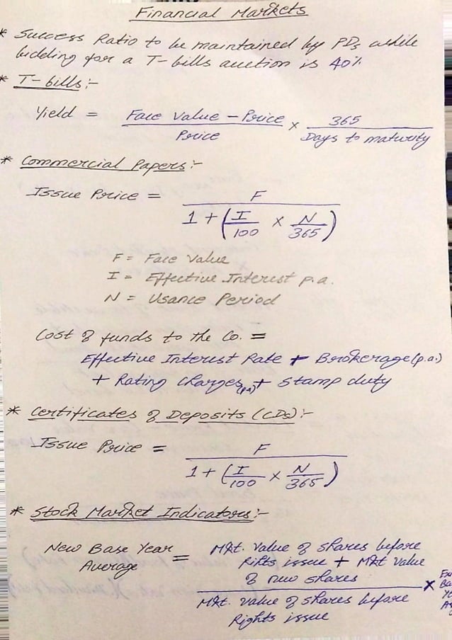 Formulas for financial markets | PDF | Business Accounting & Finance ...