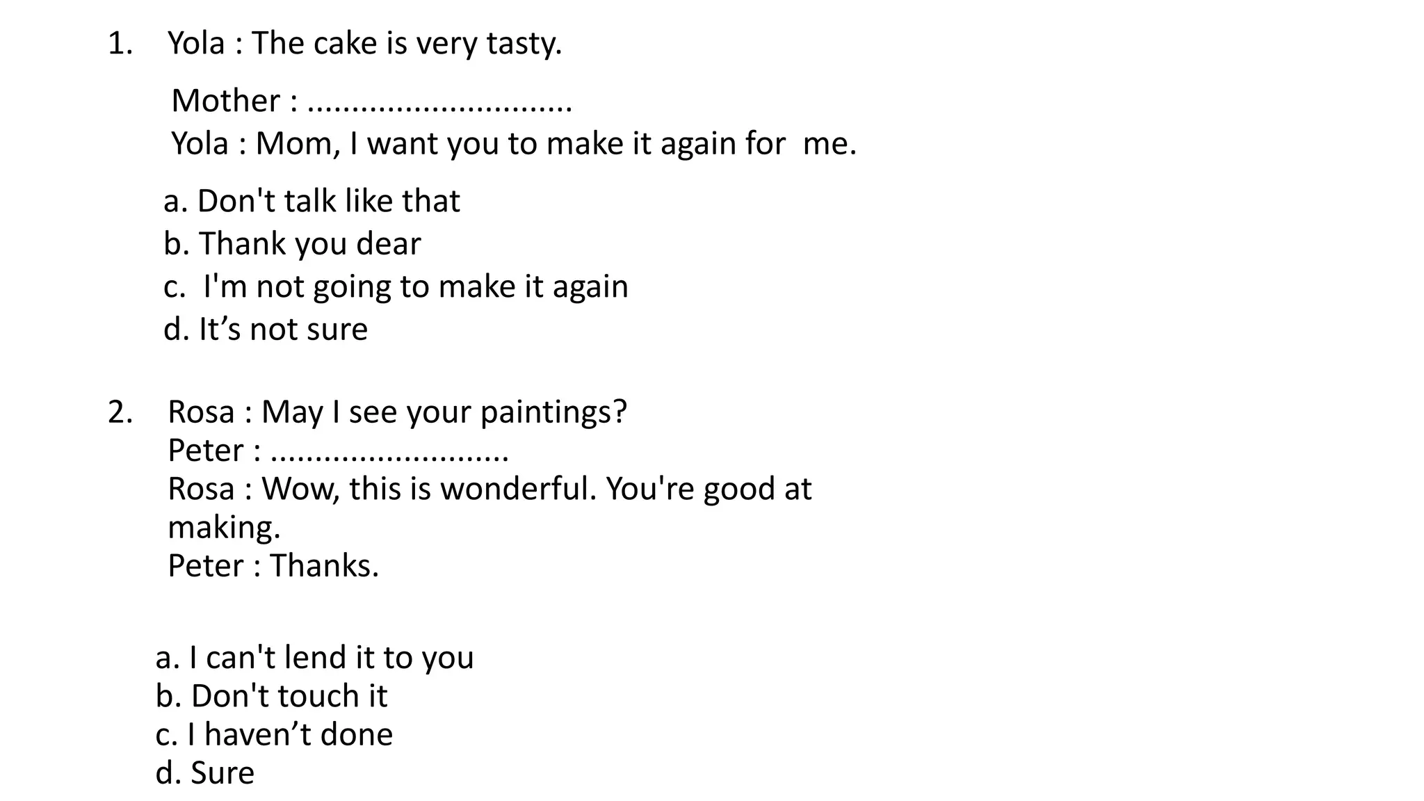 Formulas for giving compliments | PPTX