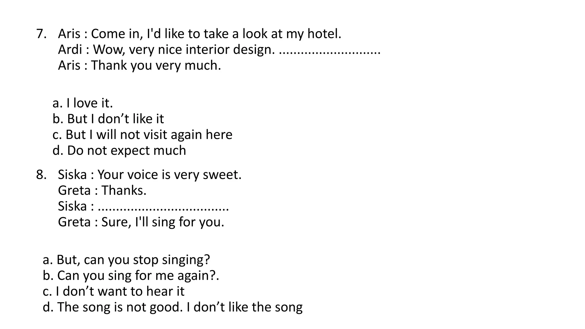 Formulas for giving compliments | PPTX