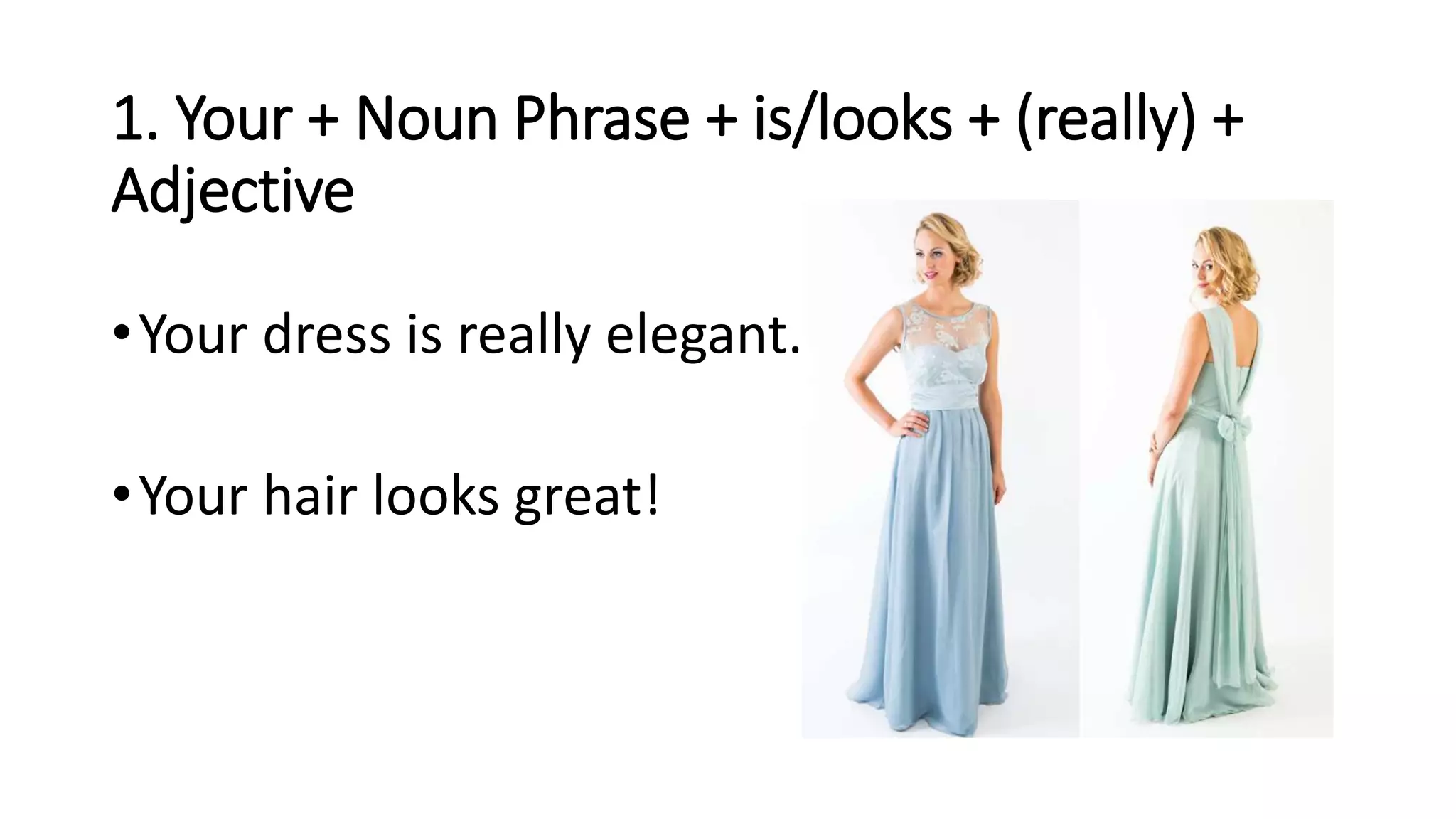 Formulas for giving compliments | PPTX