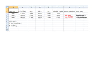 MS-Excel Formulas and Functions | PPTX