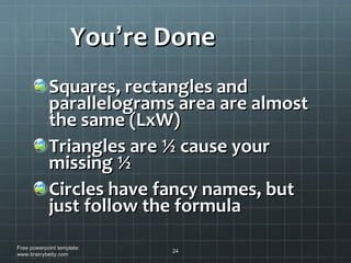 Formulas geometry | PPT