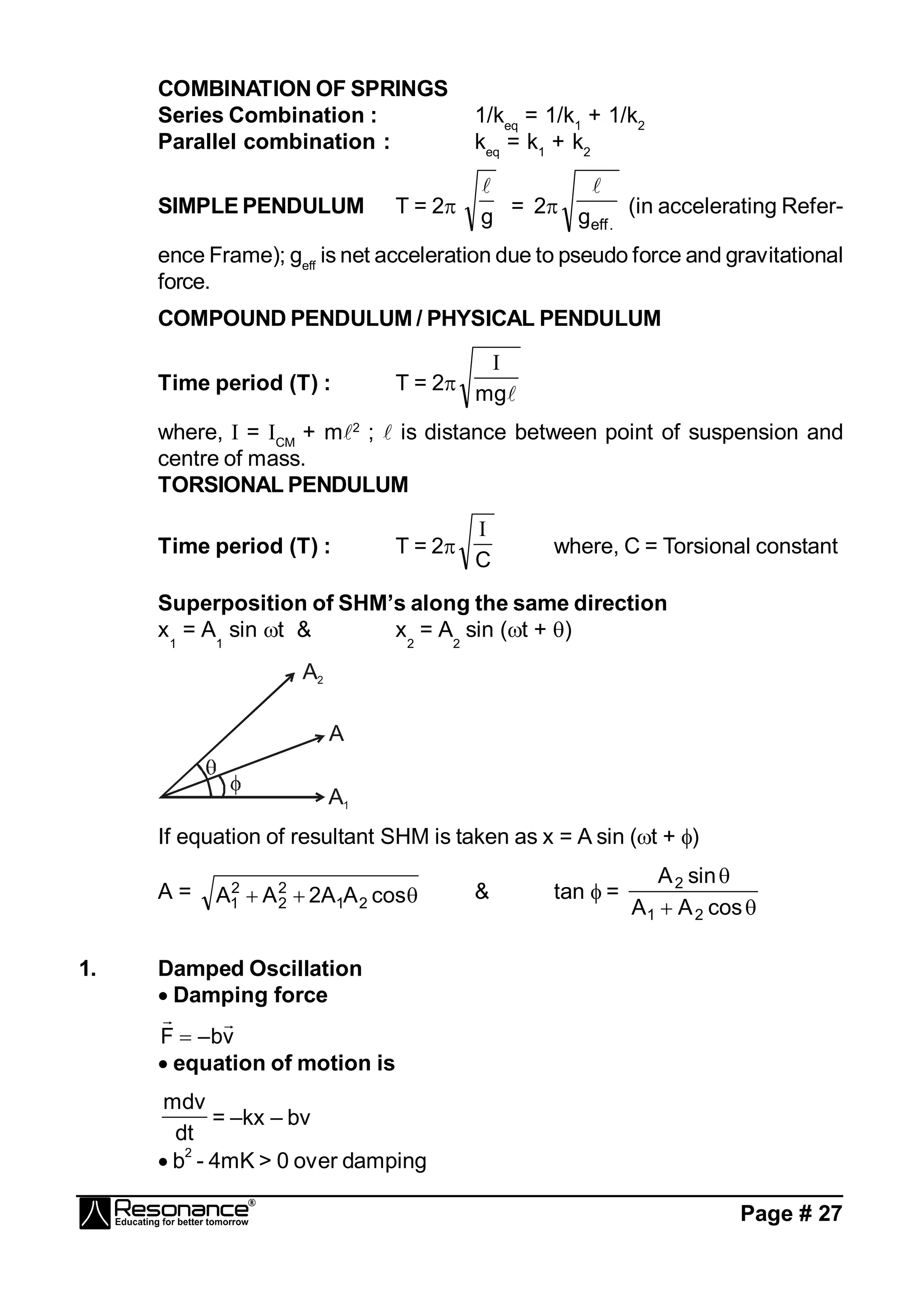 formula sheet.pdf | Physics | Science