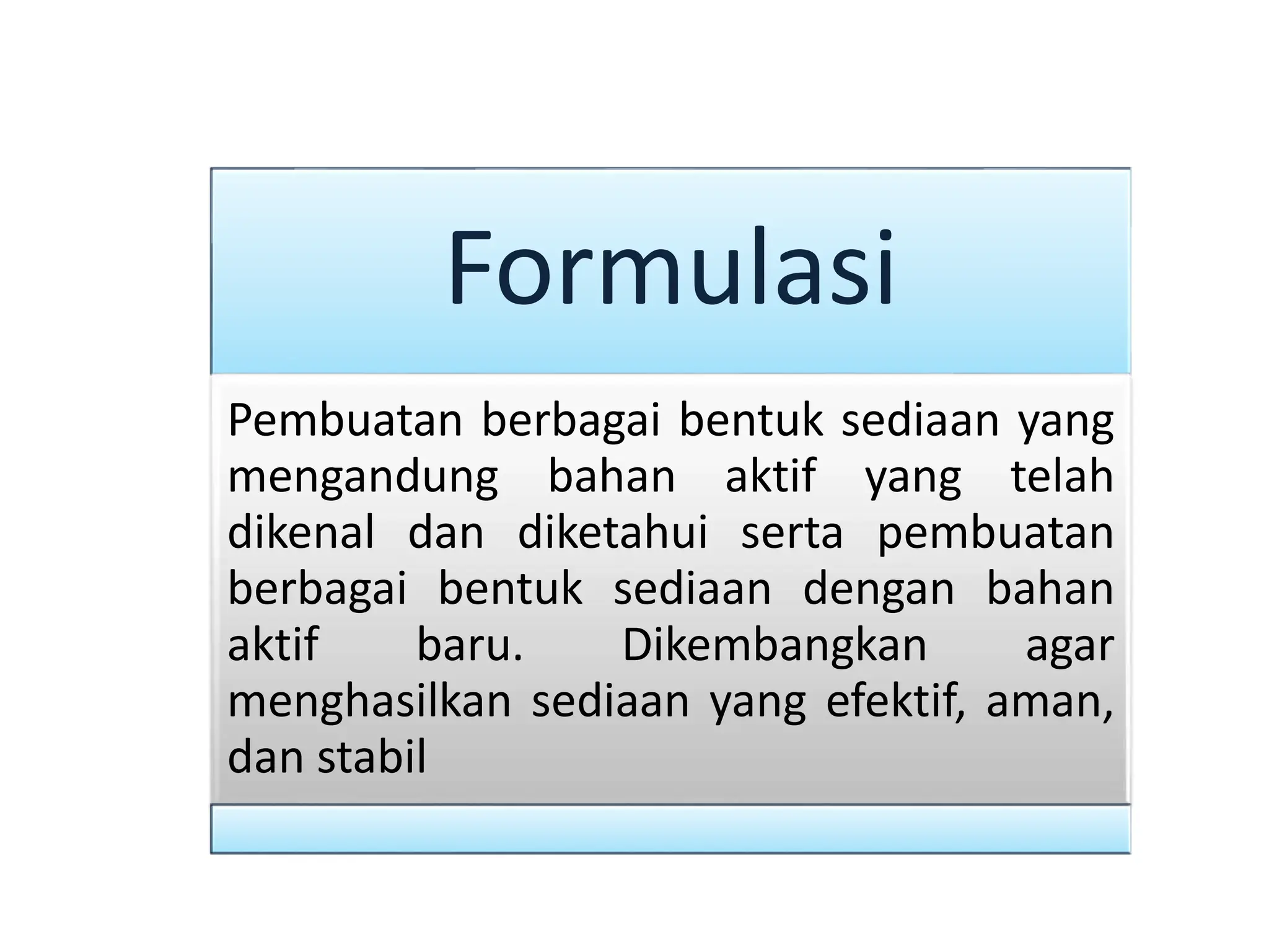 Formulasi untuk farmasi. Menunjang proses pembuatan obat | PPT