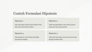 Formulasi-Hipotesis.kesehatan masyarakat pptx | PPTX