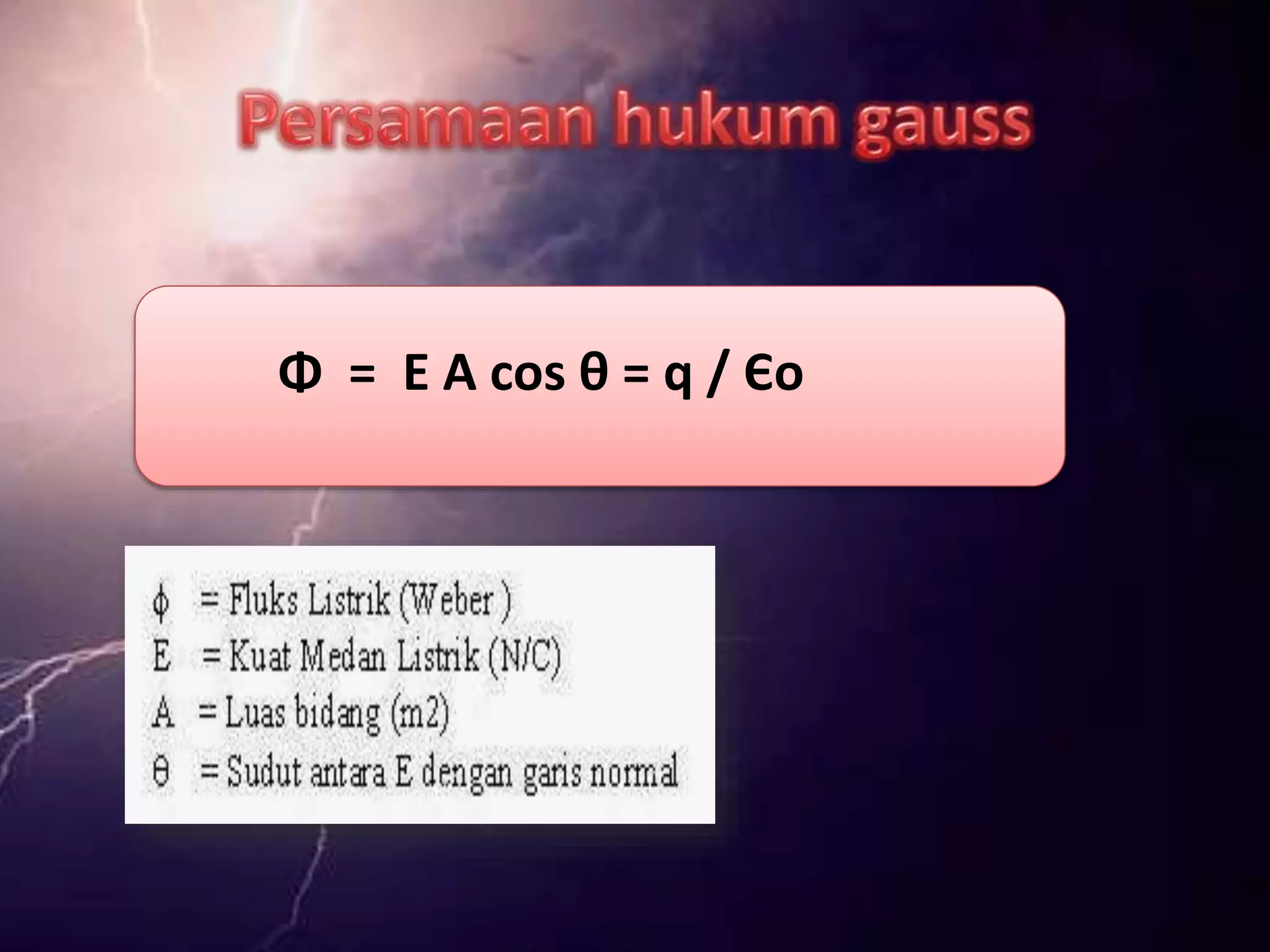 Fisika Formulasi hukum gauss | PPT