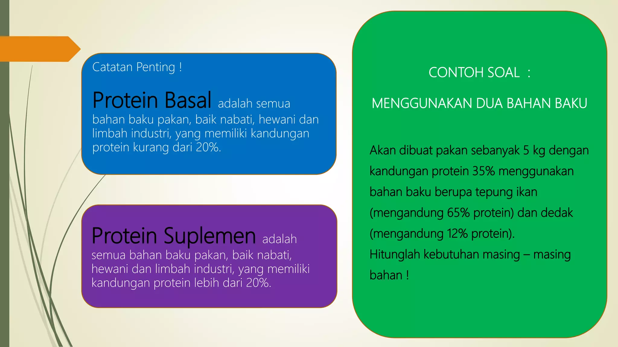 Formulasi pakan Buatan Ikan menggunakan 2 bahan baku Metode Segi Empat ...