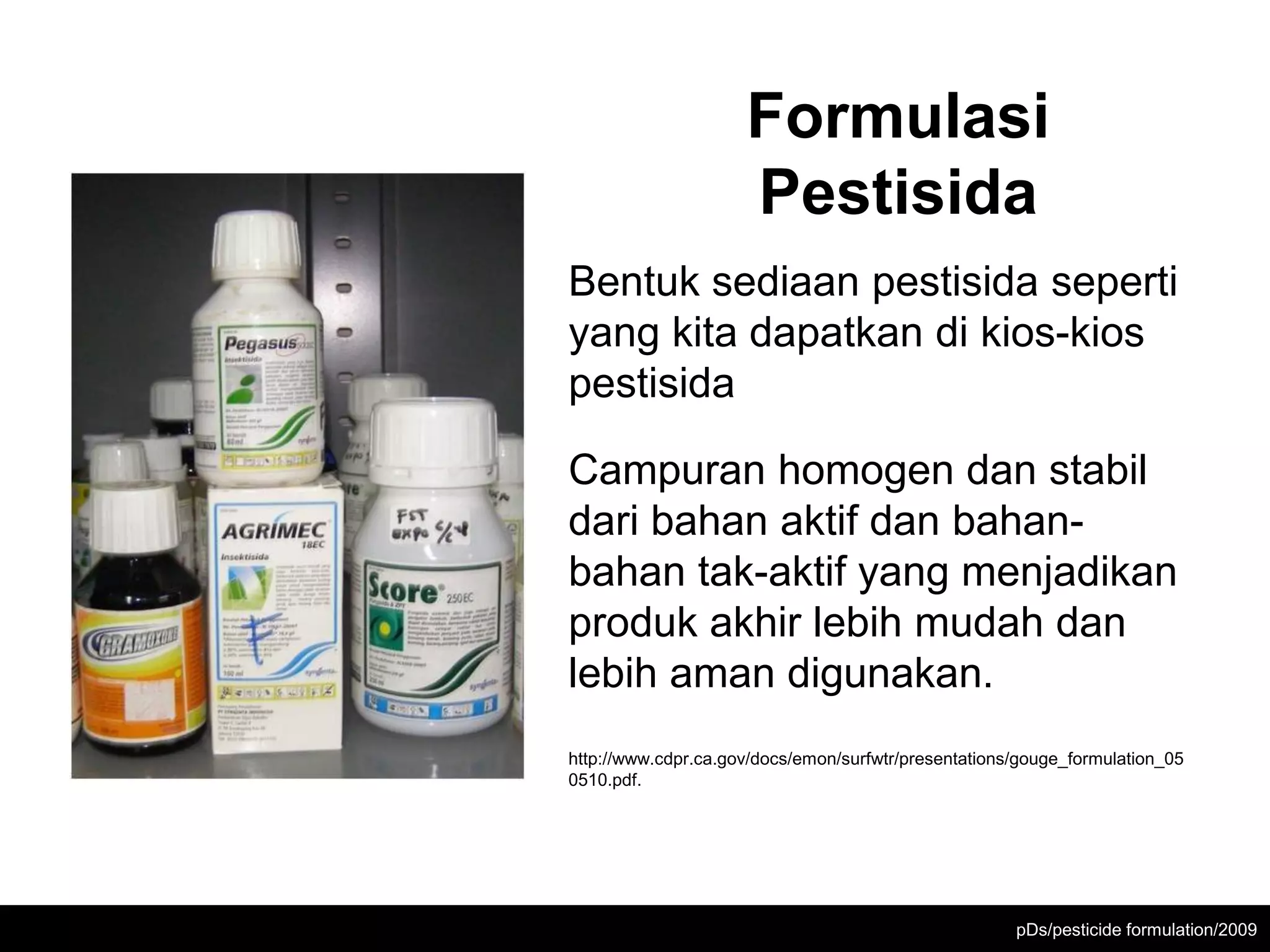 Formulasi pestisida comp | PDF