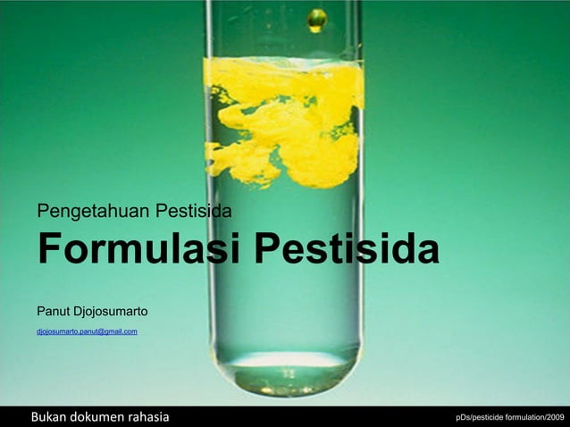 Formulasi pestisida comp | PDF