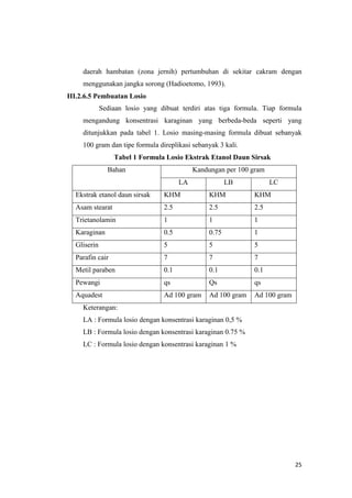 Formulasi sediaan losio ekstrak etanol daun sirsak | PDF