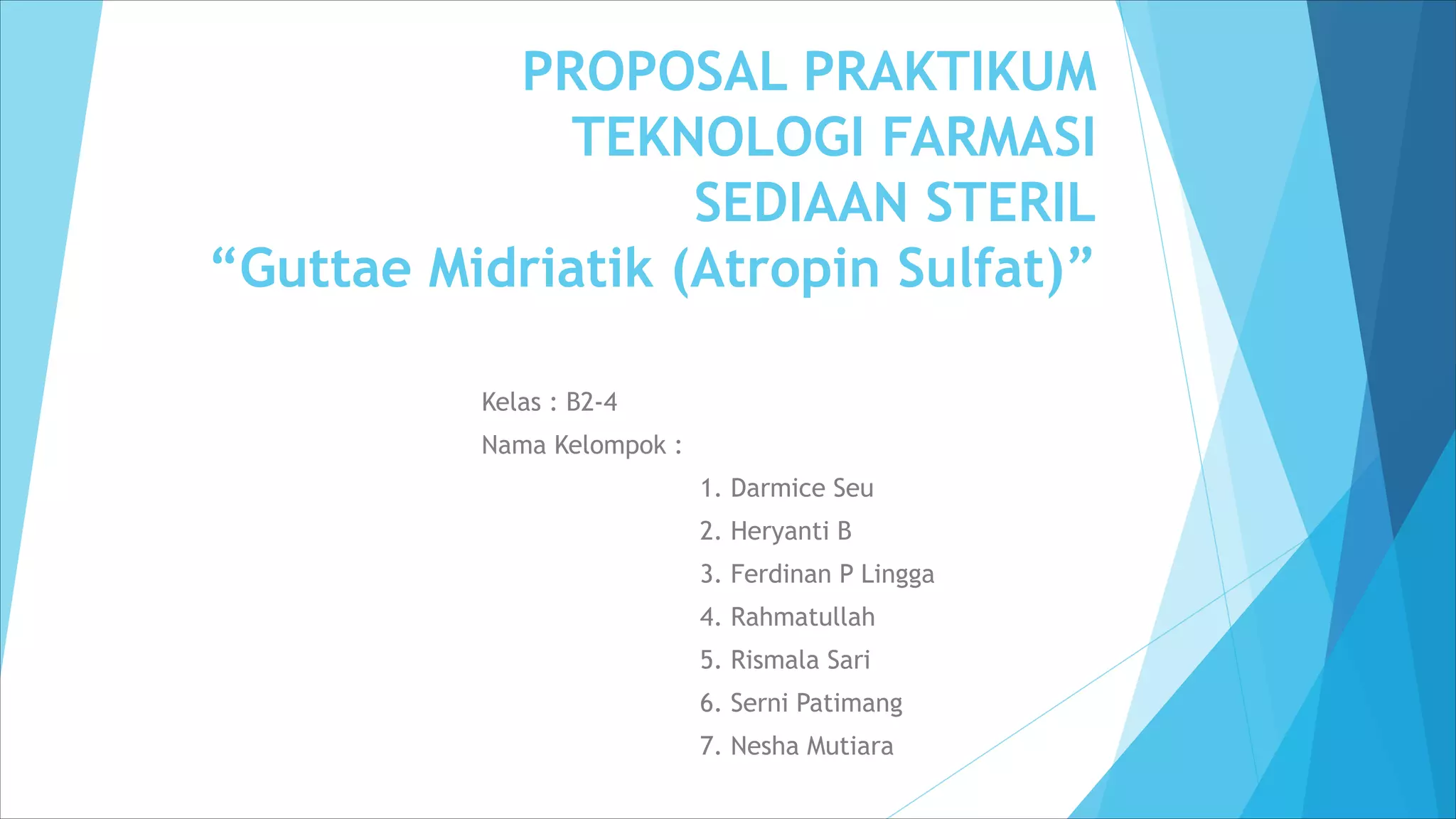 Formulasi Sediaan Steril Guttae Midiatrik (Atropin Sulfat) | PDF