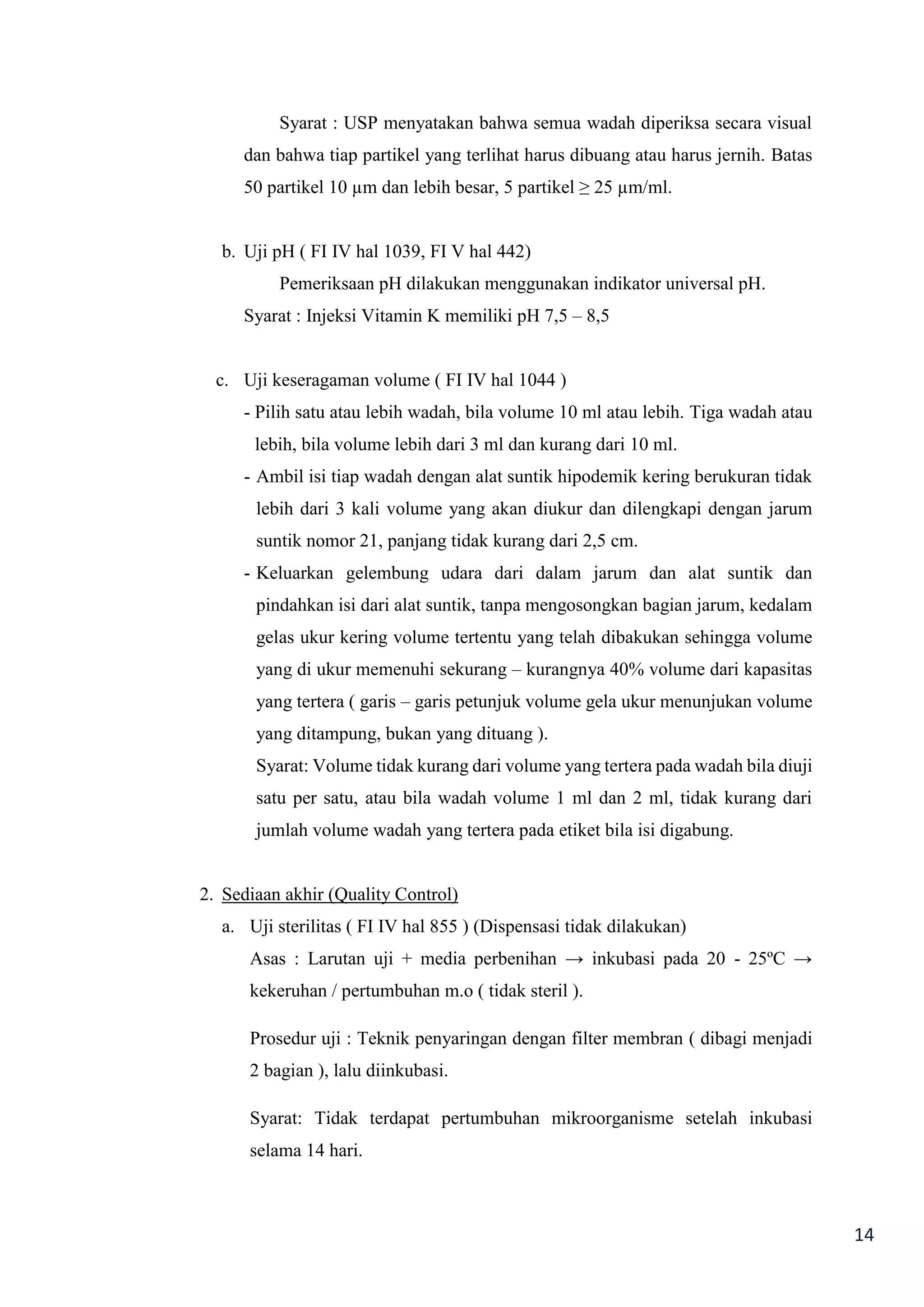 Formulasi Sediaan Steril Injeksi Ampul Hemostatik | PDF