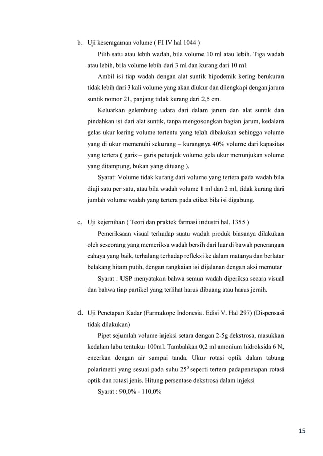 Formulasi Sediaan Steril Injeksi Ampul Hemostatik | PDF