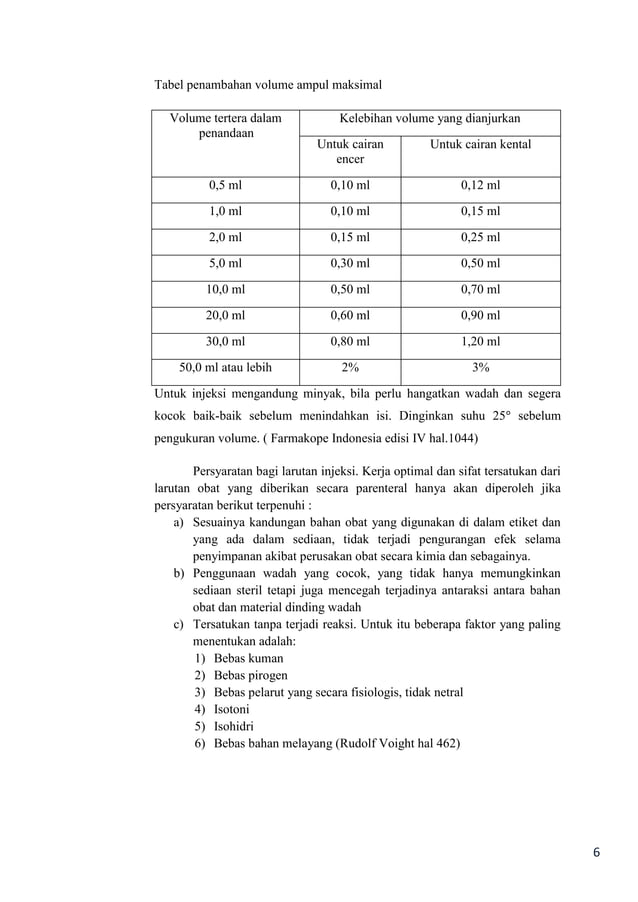 Formulasi Sediaan Steril Injeksi Ampul Hemostatik | PDF