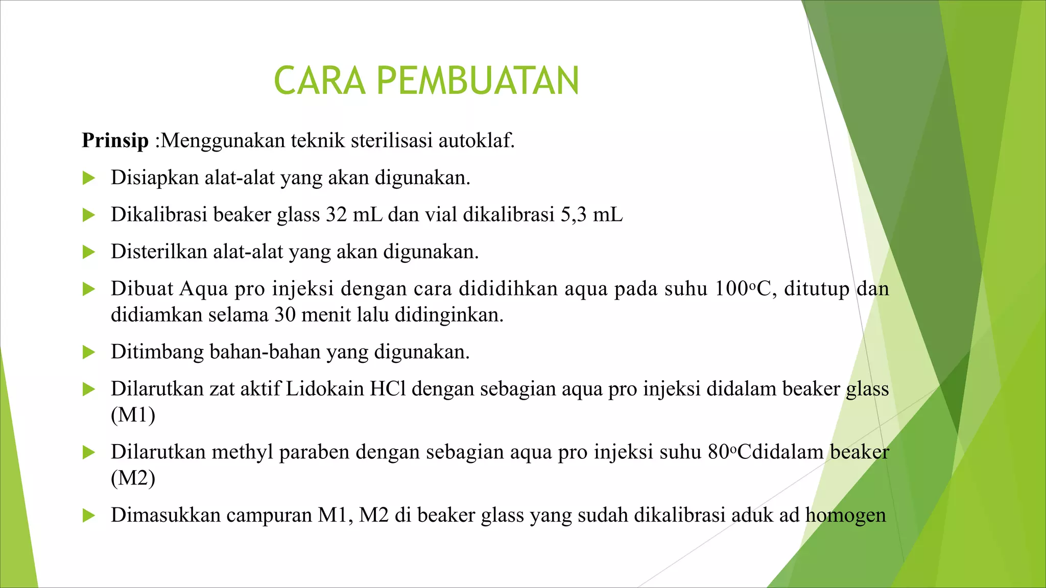 Formulasi Sediaan Steril Vial Anestesi Lokal (Lidokain HCl) | PDF