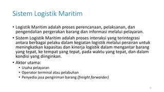 Formulasi Strategi Sistem Logistik Maritim | PDF