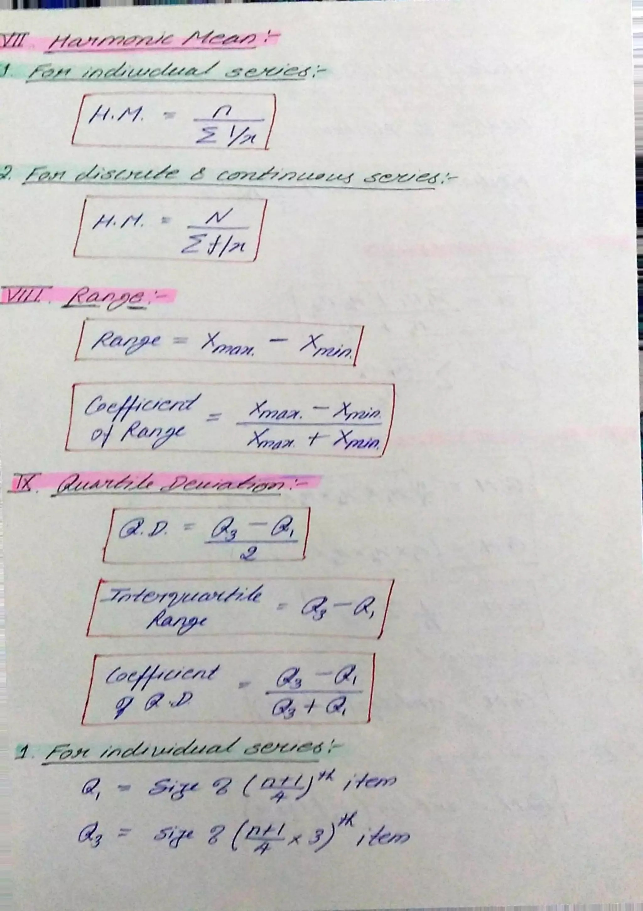 Formulas used in Statistics | PDF