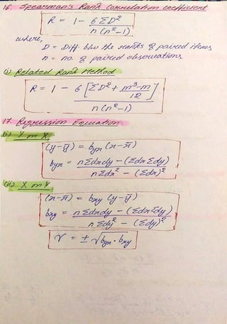 Formulas used in Statistics | PDF